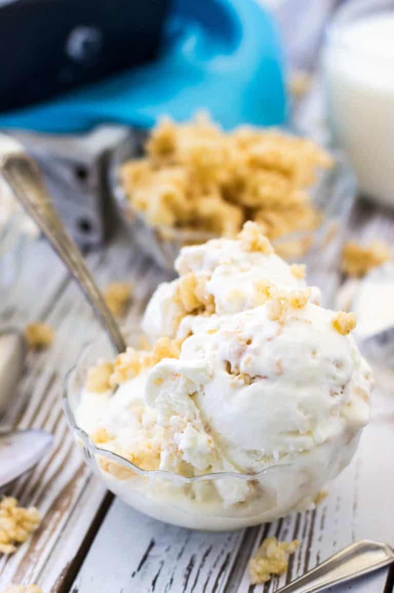 Rice Krispie Treat Ice Cream (No Churn) - Sugar Spun Run
