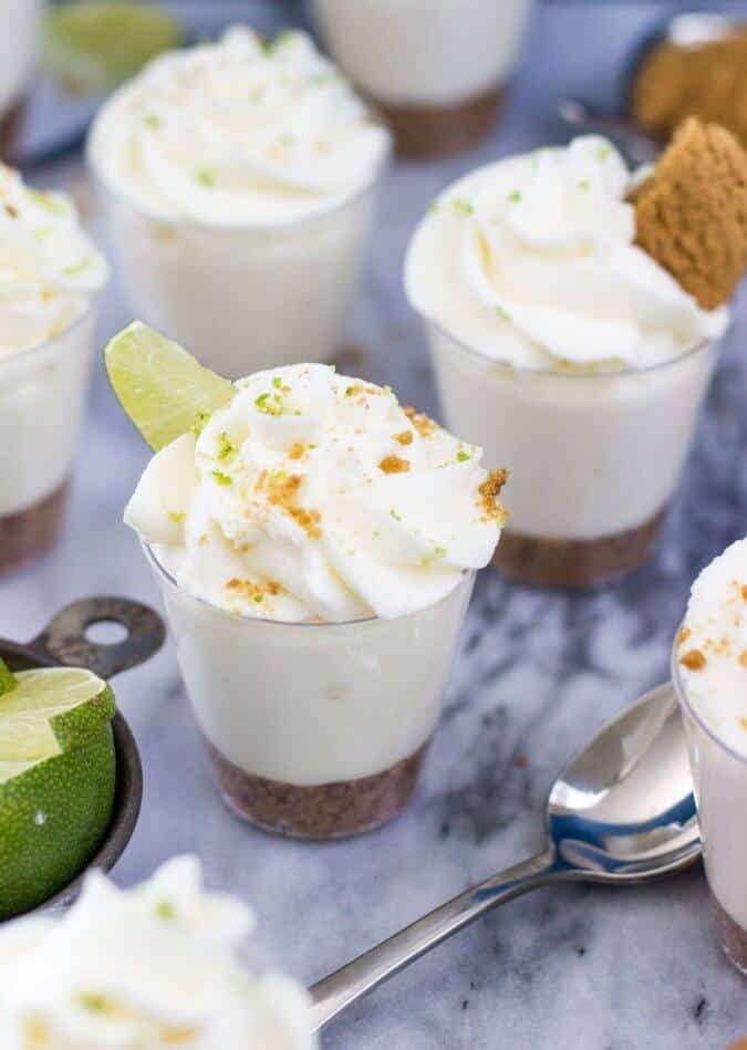 Key Lime Pie Cheesecake Dessert Shooters (On Gingersnap Crusts ...