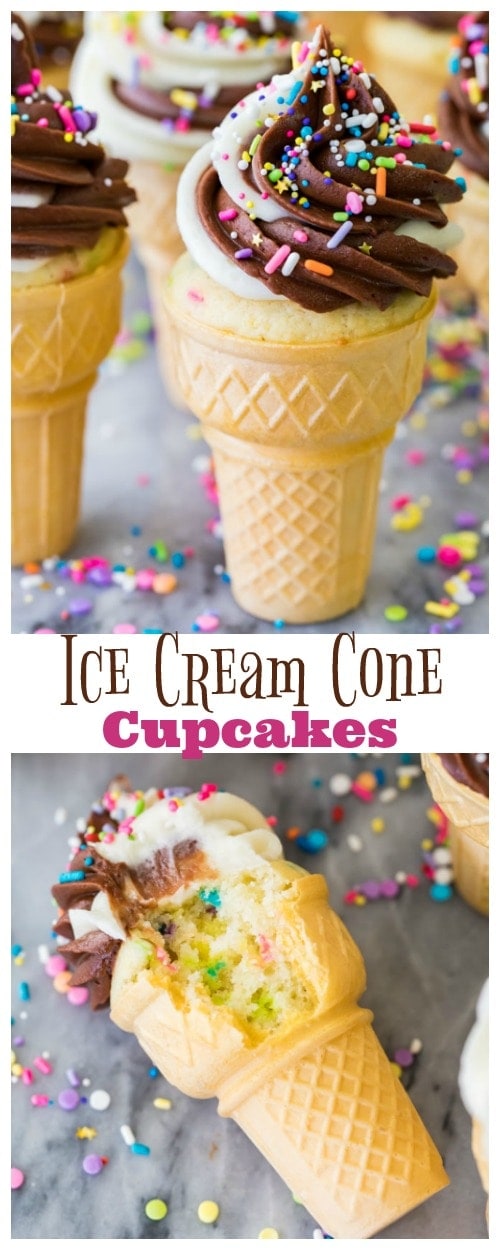 Ice Cream Cone Cupcakes - Sugar Spun Run