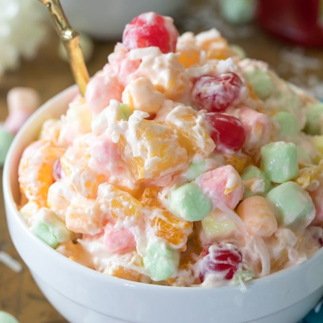 The Best Ambrosia Salad Recipe - Sugar Spun Run