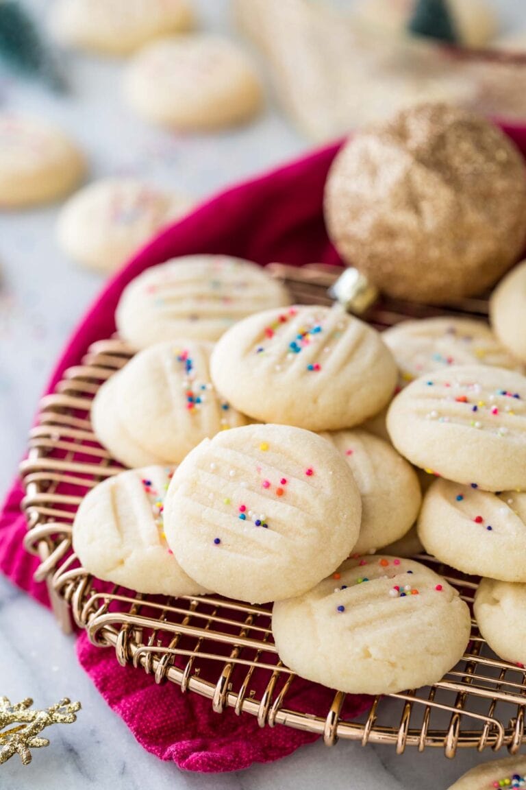 Whipped Shortbread Cookies - Sugar Spun Run