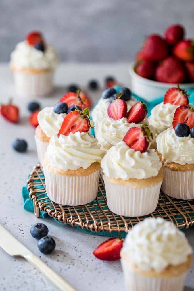 Angel Food Cupcakes - Sugar Spun Run