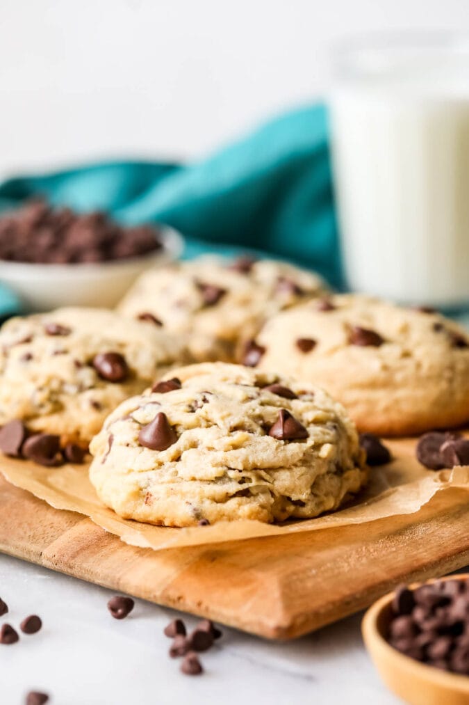Big Thick Chocolate Chip Cookies - Sugar Spun Run