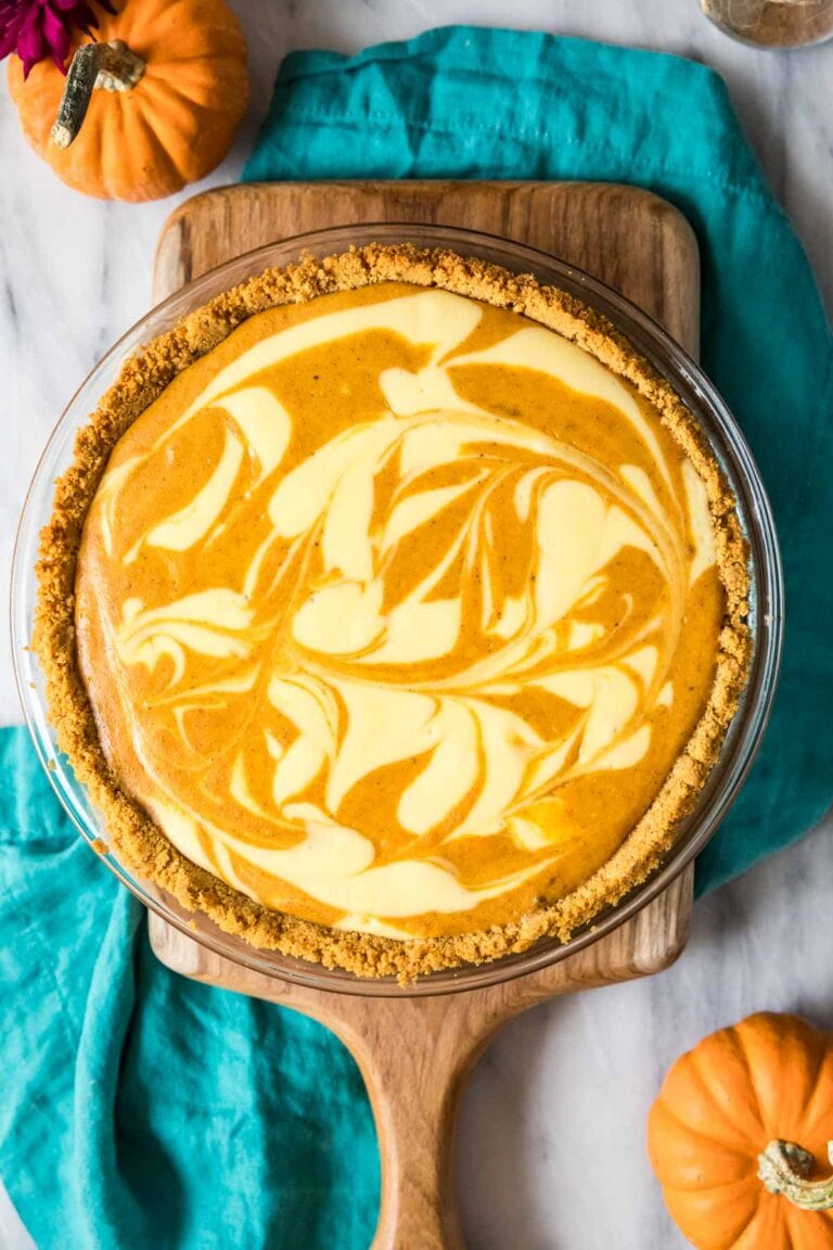 Pumpkin Cheesecake Pie - Sugar Spun Run