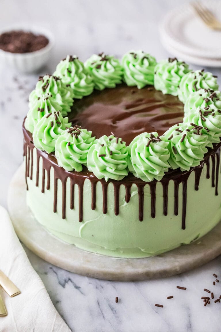 Mint Chocolate Cake - Sugar Spun Run