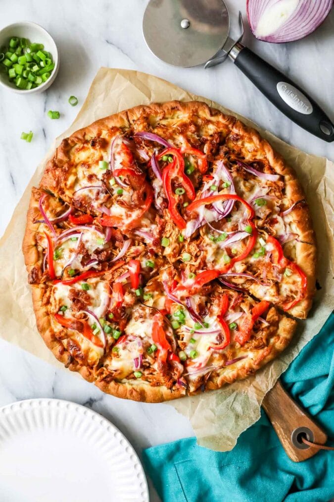 BBQ Chicken Pizza - Sugar Spun Run