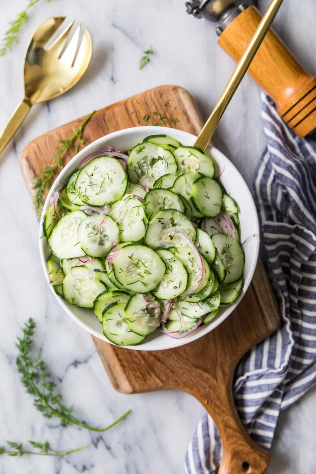 Cucumber Salad - Sugar Spun Run