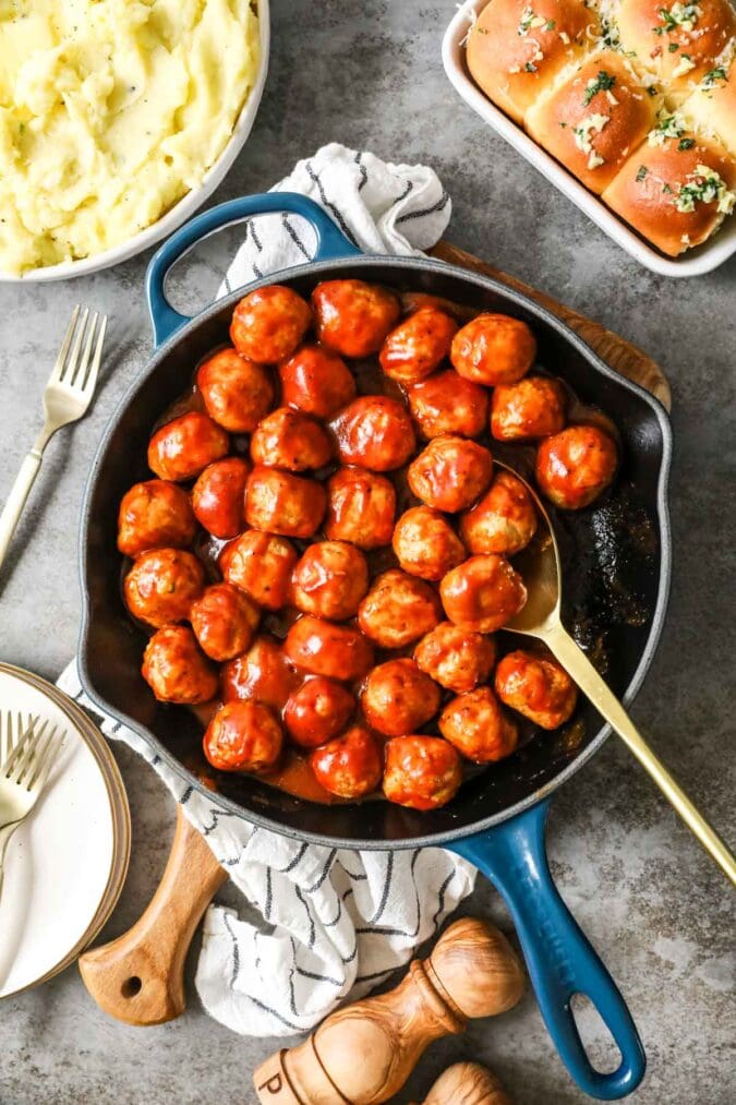 BBQ Chicken Meatballs - Sugar Spun Run