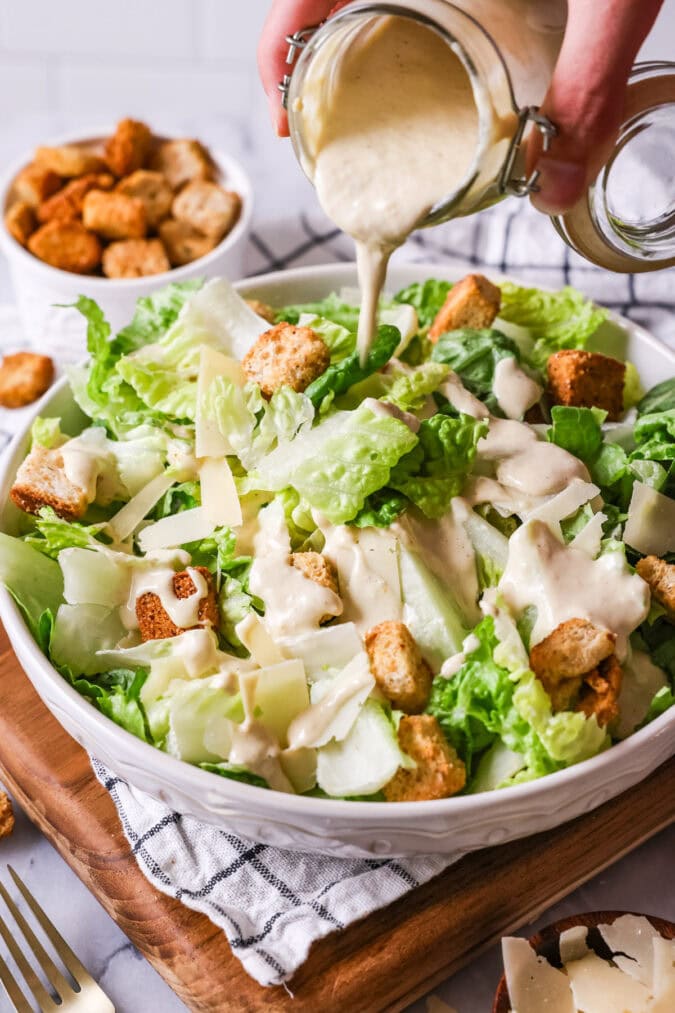 Easy Caesar Dressing Recipe - Sugar Spun Run