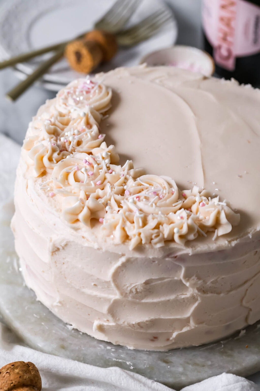 Pink Champagne Cake - Sugar Spun Run